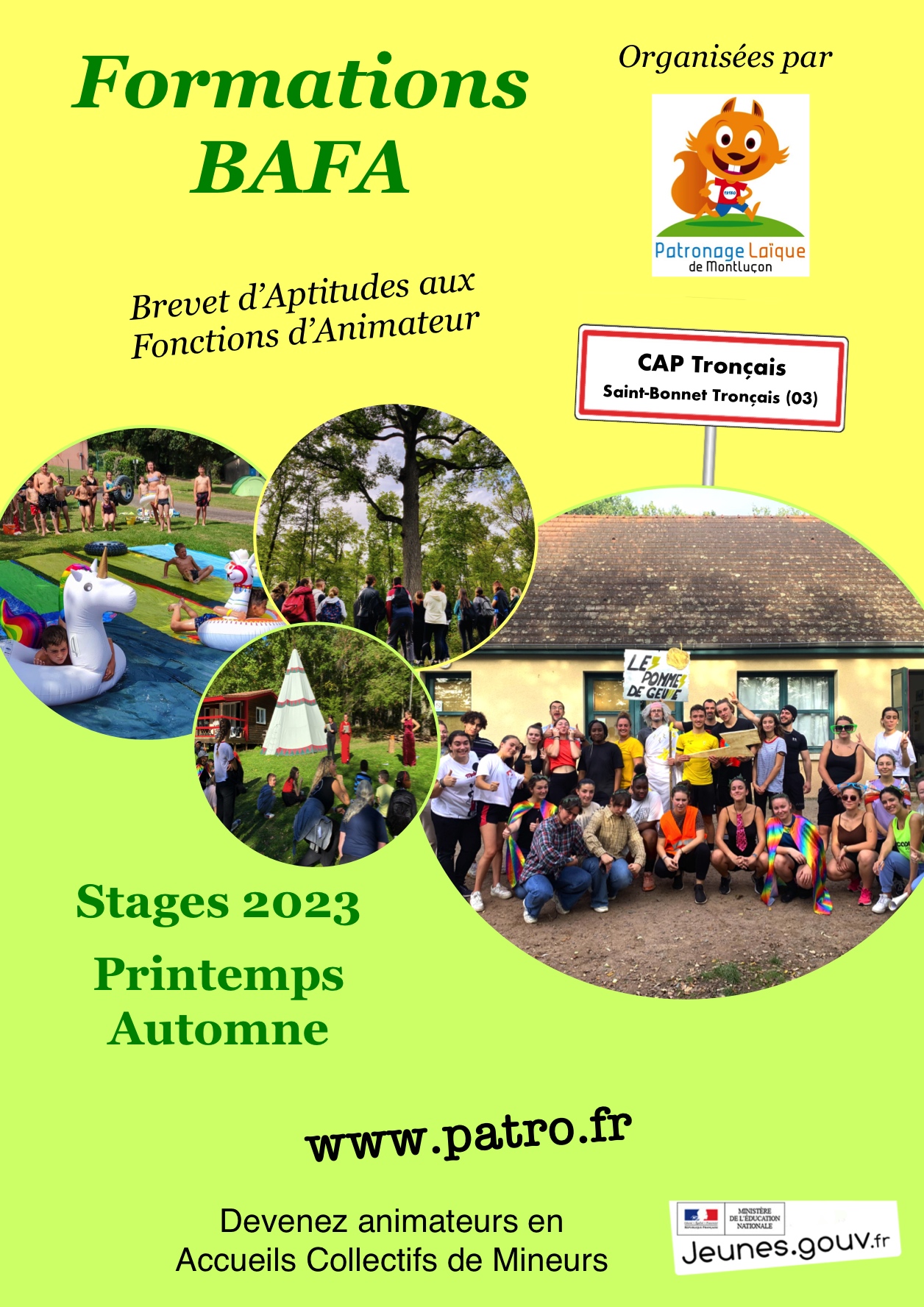 Formation BAFA - Patronage Laïque de Montluçon